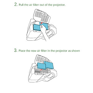 Greenafil Replacement ELPAF40 Air Filter for Epson BrightLink 475Wi 480i 485Wi PowerLite 470 475W 480 485W eb-475wi eb-485wi BrightLink 1410Wi Projector