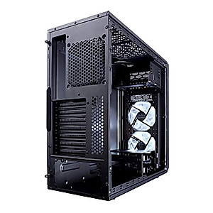 Fractal Design Focus G - Mid Tower Computer Case - ATX - High Airflow - 2X Fractal Design Silent LL Series 120mm White LED Fans Included - USB 3.0 - Window Side Panel - Black