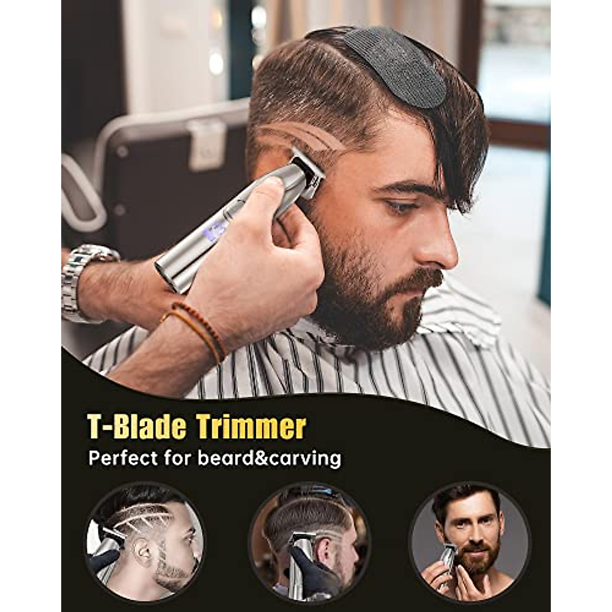 Romanda Clippers and Trimmers Set, Hair Clippers for Men Cordless,Mens Clippers and Grooming Set,Barber Clippers Set