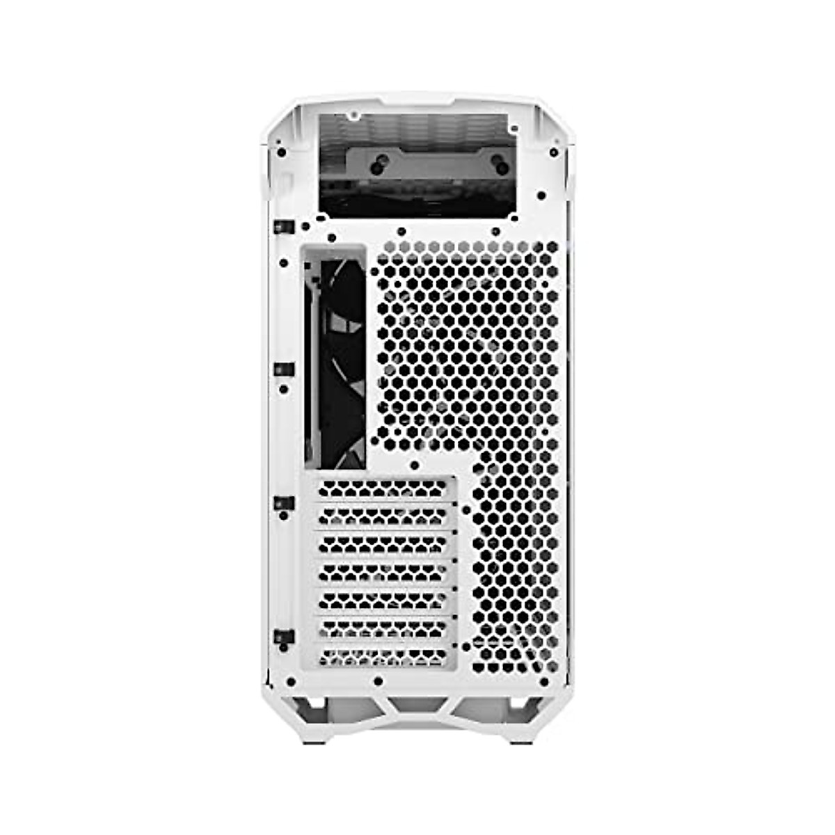 Fractal Design Torrent Compact White - Clear Tint Tempered Glass Side Panel - Open Grille for Maximum air Intake - Two 180mm PWM Fans Included - Type C - ATX Airflow Mid Tower PC Gaming Case