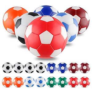 BQSPT 32mm Foosball Balls Foose Balls Table Soccer Game Replacement Foosballs 16pcs,Foosball Multicolor Balls Official 32mm Mini Table Footballs Ball Accessory (16 pack)