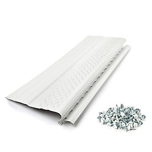 Waterlock Pro Gutter Guards Leaf Protection 1 Feet Sample Pack White, A Contractor-Grade Gutter Guard from Manufacturer, Domestic Aluminum Gutter Covers 5 and 6 Inch Gutters