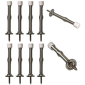 Harrier Hardware Flexible Spring Door Stop, 3-Inch, 10-Pack