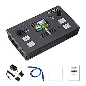 FEELWORLD LIVEPRO L1 4 x HDMI Inputs Multi Format Video Mixer Switcher USB 3.0 Output Real Time Live Streaming Multi Camera Production