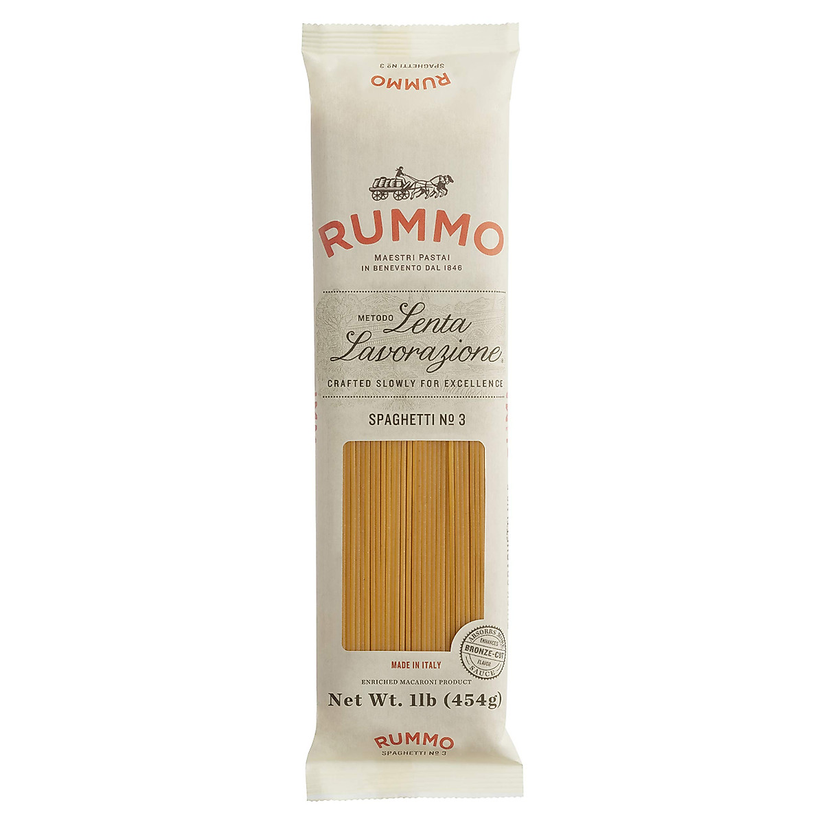 Rummo Italian Pasta Spaghetti No.3, Always Al Dente (16 Ounce Package)