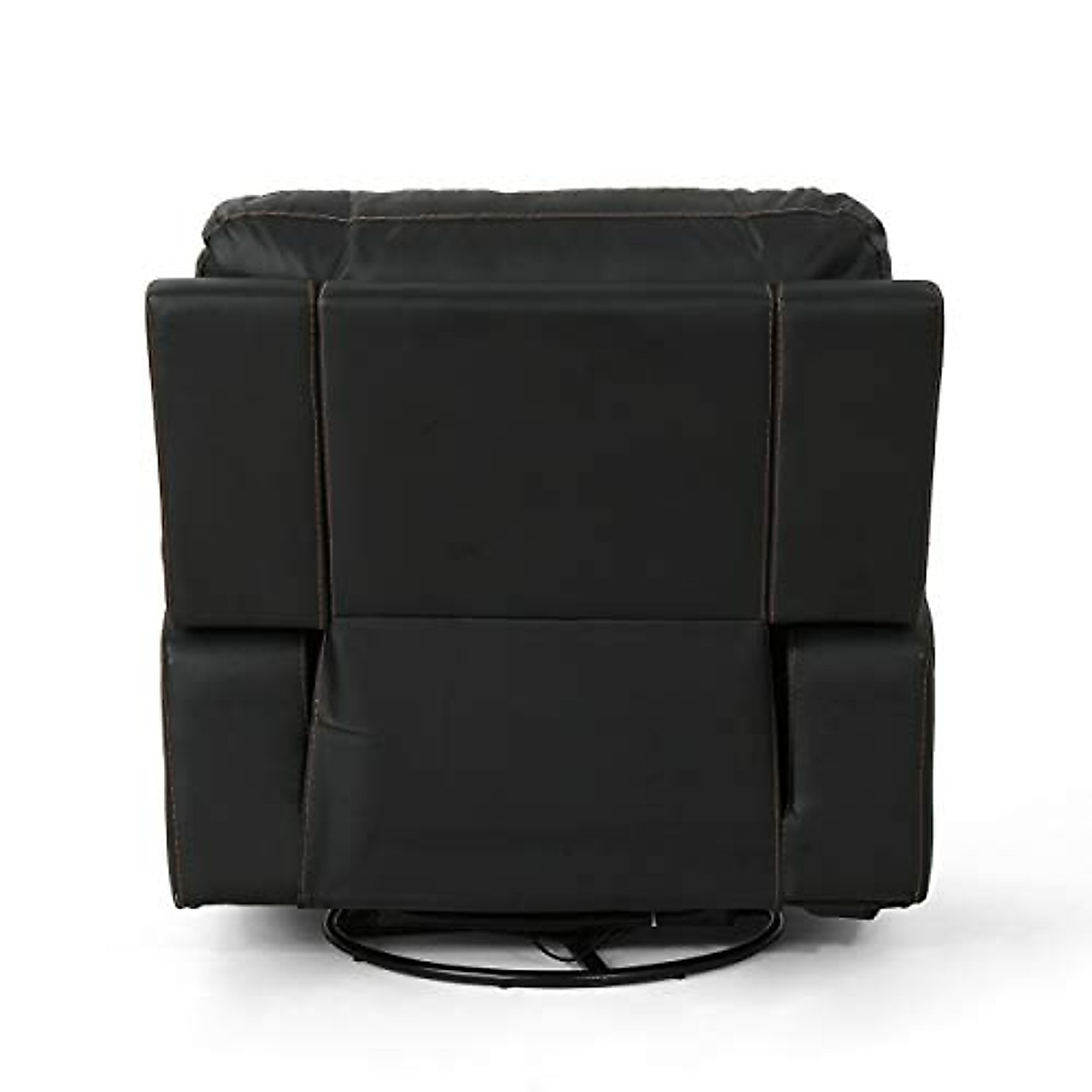 Great Deal Furniture | Laurent | Faux Leather Swivel Power Recliner | in Black