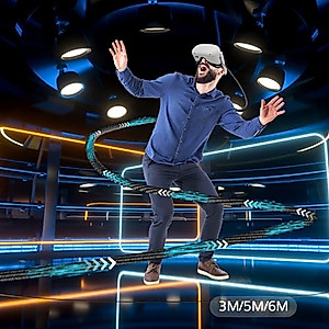 uniplay Link Cable for Quest 2/Pro/Pico4/Rift and PC/Steam VR Long Cable Accessories High Speed Data Transfer USB 3.0 to USB C Cable for Gaming PC (16FT/5M)