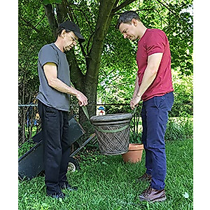 MISTIC COOL Potted Plant Lifter Allows You to Easily Hold and Carry Potted Plants, Rocks, Fertilizer, Mulch, Boxes, and More Alone or with a Partner, Holds Up to 100 lbs.