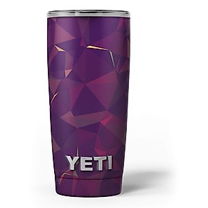 Design Skinz Purple and Orange Geometric Shapes - Skin Decal Vinyl Wrap Kit Compatible with The Yeti Rambler Cooler Tumbler Cups