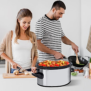 WESIDUNMU Oval-shaped Silicone Slow Cooker Divider Liner Fits 6-7 Quarts | Food-grade Material | Reusable | Extend the Lifespan of Your Inner Bowl | Prevent Food from Sticking to the Pot，Grey