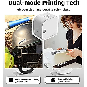 Bluetooth Label Maker, P12 Label Printer Compatible with iOS, Android, Easy-to-Use App, Great for School Home Office Organization Outdoor Use, Includes 1 Label Tapes