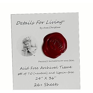 26+ Large Sheets Un-Buffered Acid, Sulfur & Lignin Free ARCHIVAL Tissue Paper 24x36in. Properly Pack & Store Your Textiles, Silver, Photos, Art & Much More.