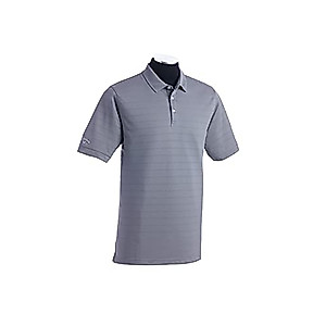 Callaway Men's Basic Short Sleeve Opti-Vent Open Mesh Polo Golf Shirt, Quiet Shade , Large
