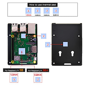 Aluminum Case for Raspberry Pi 3B+/3B, Aluminum Alloy Metal Enclosure with Heatsink Pillar for Raspberry Pi 3 Model B Plus/3B