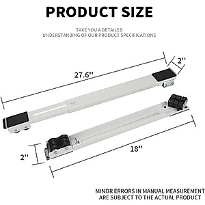 Baisiky Furniture Dolly Mobile Roller, Extendable Appliance Rollers Mobile Washing Machine Base, Fridge Stand Moving Cart for Washing Machines, Refrigerators(White)