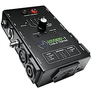 Mackie Cable Tester, 5-way switch Battery-Powered Connector Test, Black, (MTest-1)