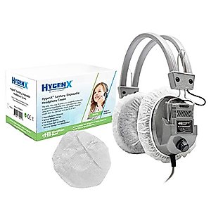HamiltonBuhl - HECHYGENX45 HygenX Sanitary Ear Cushion Covers for Over-Ear Headphones & Headsets - 50 Pair