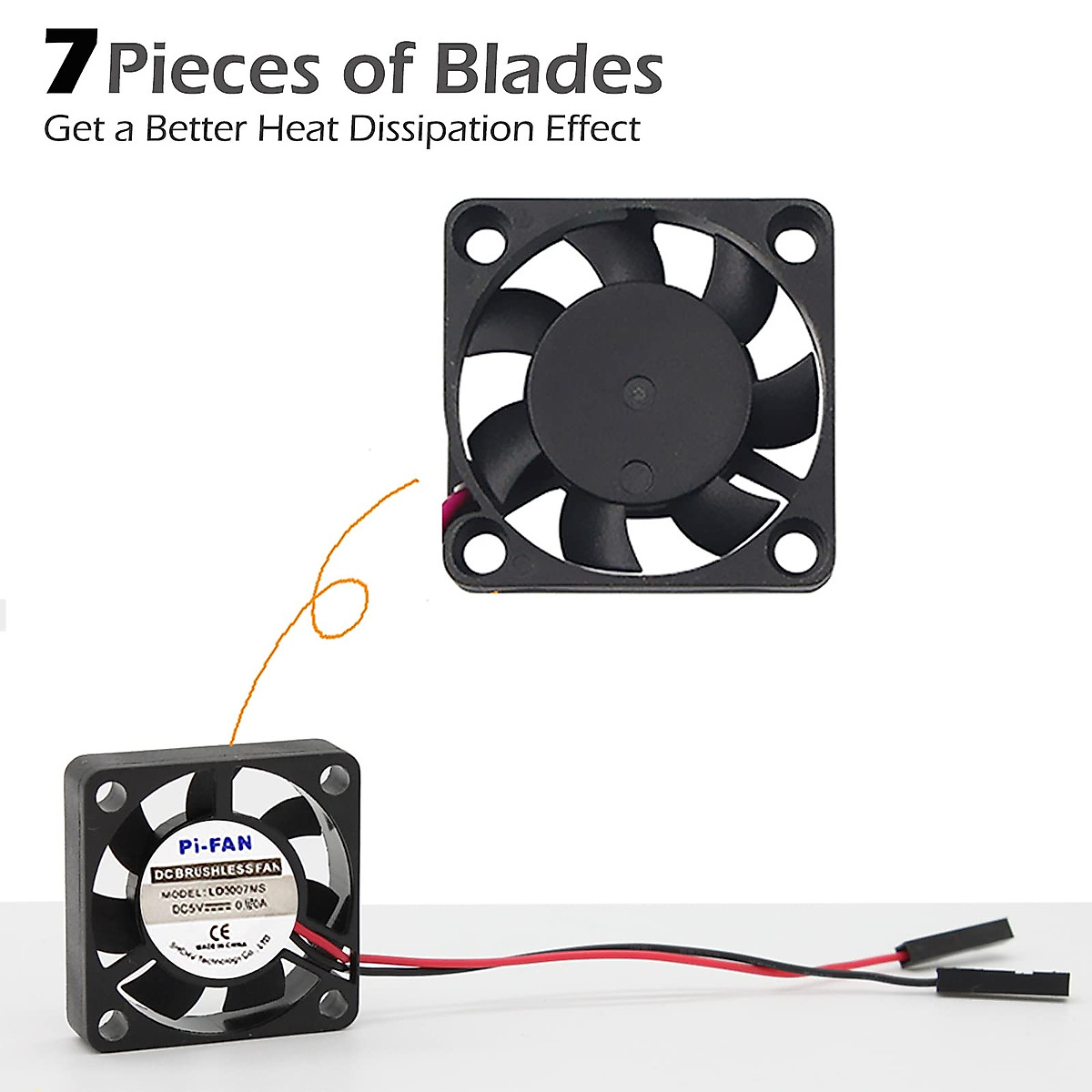 Raspberry Pi 4 Fan, iUniker Raspberry Pi Cooling Fan 30x30x7mm Brushless CPU Cooling Fan for Raspberry Pi 4 Model B, 3 B+, Pi 3, Pi 2, Pi 1 B+, RetroFlag NESPI Case(2-Pack)