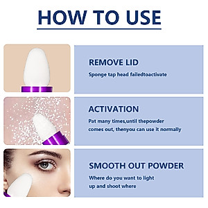 NewBang Highlighter Powder Stick Makeup,Body Shimmer Patting Powder Glitter High Gloss Sparkle Loose Powder Brighten Face Body Lips Eyes Glow Cosmetic-White Moonbeam