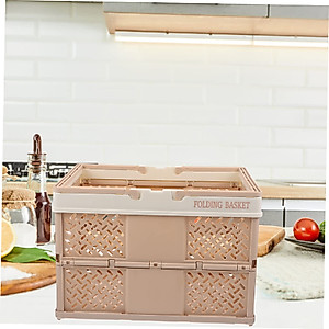 Yardwe 2pcs Picnic Basket Fruit Containers with Lids Toy Storage Bins Plastic Storage Bins with Lids Washing Tub Desk Organizer Basket Grocery Shopping Baskets Household Storage Bin Eggs