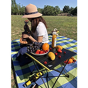 iClimb 1 Anti-Sinking Large Feet Chair and 1 Folding Table Bundle, Ultralight Compact for Single Adult Outdoor Backpacking Camping Hiking Beach Concert