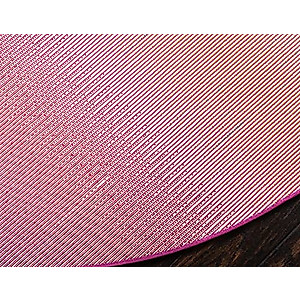 Unique Loom Estrella Collection, Gradient, Sunset, Abstract, Bright Colors Area Rug, 6' 1" x 6' 1", Pink/Gold