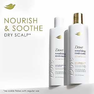 Dove Damage Therapy Derma Shampoo Soothing Moisture Pack of 6 for Flaky Scalp with Pyrithione Zinc and Almond Oil 12 Fl Oz