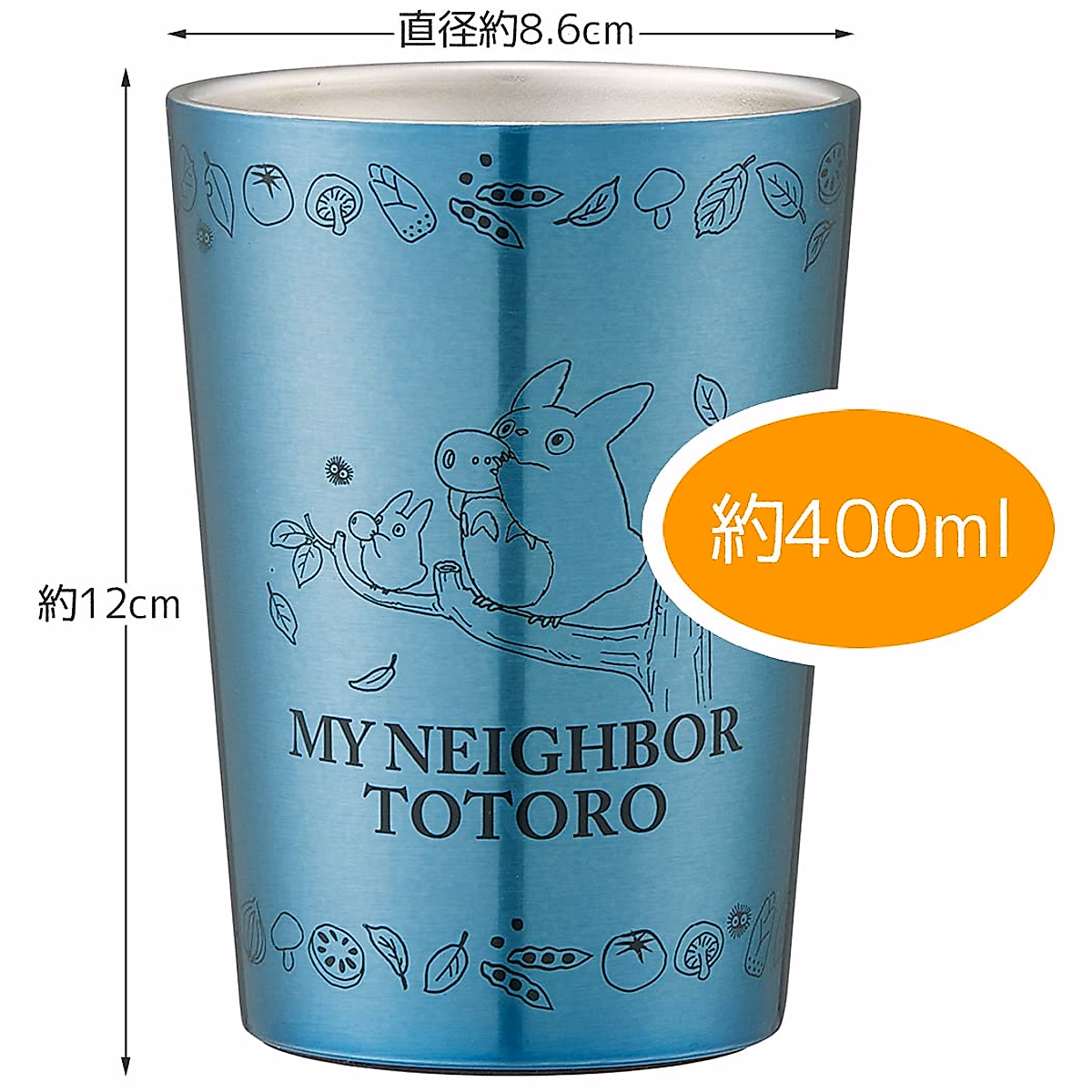 Skater STCV2-A My Neighbor Totoro Ghibli Thermal Insulated Convenience Store Coffee Stainless Steel Tumbler, 13.5 fl oz (400 ml), M