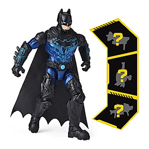 DC Comics Bat-Tech Batman 4-inch Action Figure with 3 Mystery Accessories, for Kids Aged 3 and up