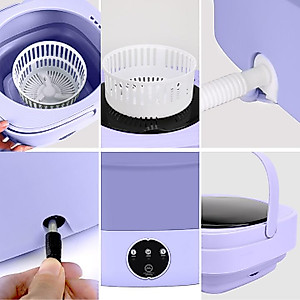 Portable Washing Machine, 1.7Galloon Foldable Mini Washing Machine, Small Portable Washer for Baby Clothes, Underwear or Small Items, Apartment, Dorm, Camping, RV Travel laundry
