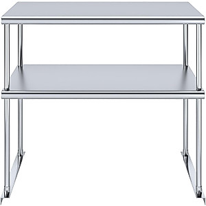 Express KitchQuip NSF Certified 18 Gauge Heavy Duty Stainless Steel Double overshelf with Brackets for Kitchens, Utility Rooms, Storage, Offices & Home