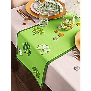 DII St. Patrick's Day Collection Tabletop, Table Runner, 14x52, Lucky Day