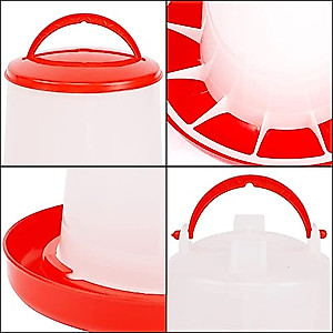 winemana Chick Feeder 1 Lb and Waterer 1.5 L Kit, Hanging Poultry Plastic Containers for Outdoor (Size: 7" x 7" )