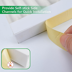 VACUUM002WHITE Window Air Conditioner Side Insulated Panel, 2PIC Insulation Panels Window Seal Kit With 4 pressure strips, WinterSummer Winter Heat and Draft Insulating(WHITE)