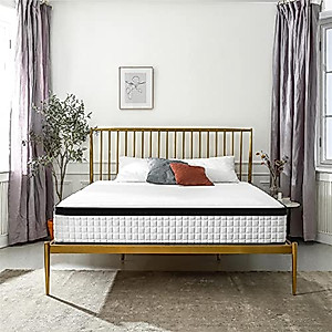 12 Inch, Full XL, Gel Memory Foam and Pocket Spring Hybrid Mattress Medium-Firm Supportive & Pressure Relief