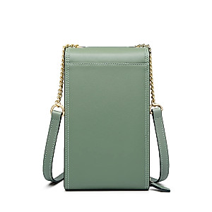 iFOXER Mini Crossbody Bags for Women, Genuine Leather Phone Purses with Credit Card Slots Ladies Small Shoulder Bags with Zip Around