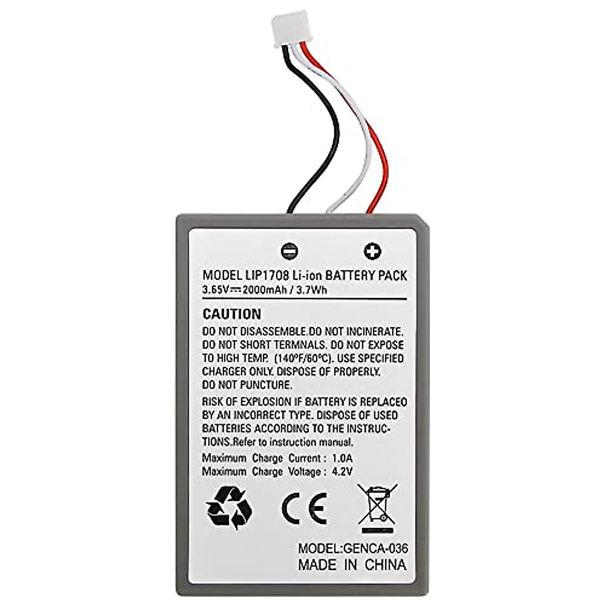 OSTENT 2000mAh 3.65V Lithium Ion Li-ion Rechargeable Battery Pack Replacement for Sony PS5 DualSense Wireless Controller