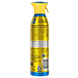 Pledge Multi-Surface Cleaner Aerosol Spray, Works on Glass Leather, Granite, Wood, Marble, Chrome, Stainless Steel, Plastic, and More, Rain Shower, 9.7 oz (Pack of 3)