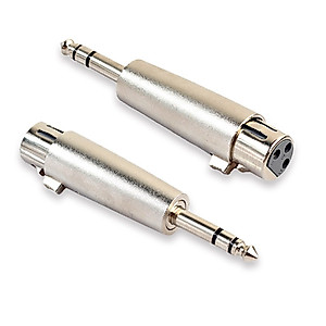 Conwork XLR to 6.35mm Adapter, 2-Pack Mono 1/4" 6.35mm Male to XLR Female Connector Professional Metal Construction Mic Jack Plug Converter