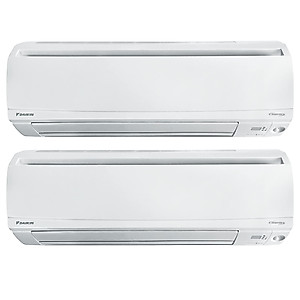 DAIKIN Dual (2 Zone) Air Conditioner Heat Pump + Maxwell 15 ft. Installation Kit + Wall Bracket (9000 + 9000 BTU)