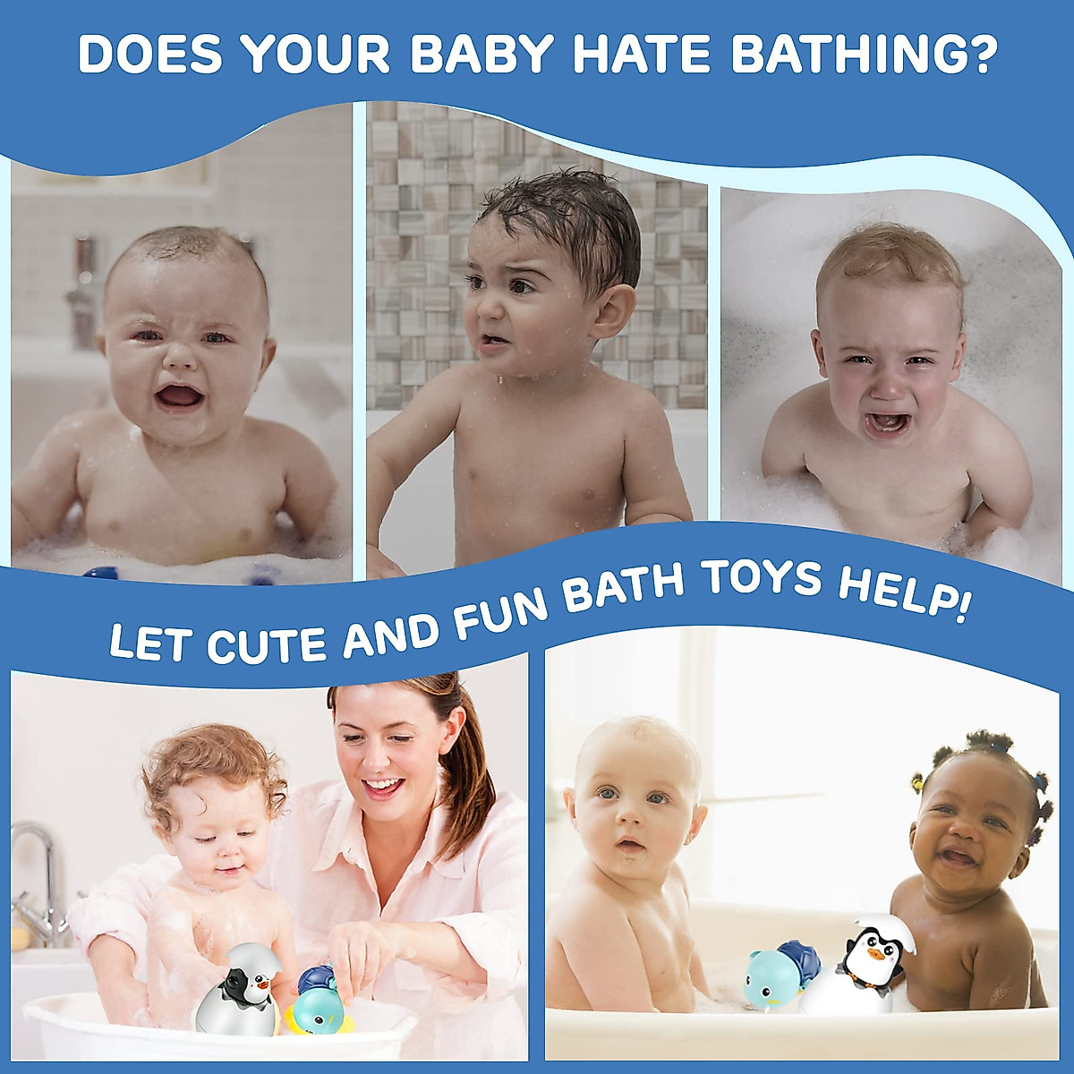 Bath Toys for Toddlers 1-3 Year Old - Pop-up Hatch Egg,Wind Up Swim Turtle,Lemon Cup with Interactive Bath Toys for Baby Bathtub Water Toys -Toy for 1 2 3 4 5 6Years Old Boy Girls for Gifts