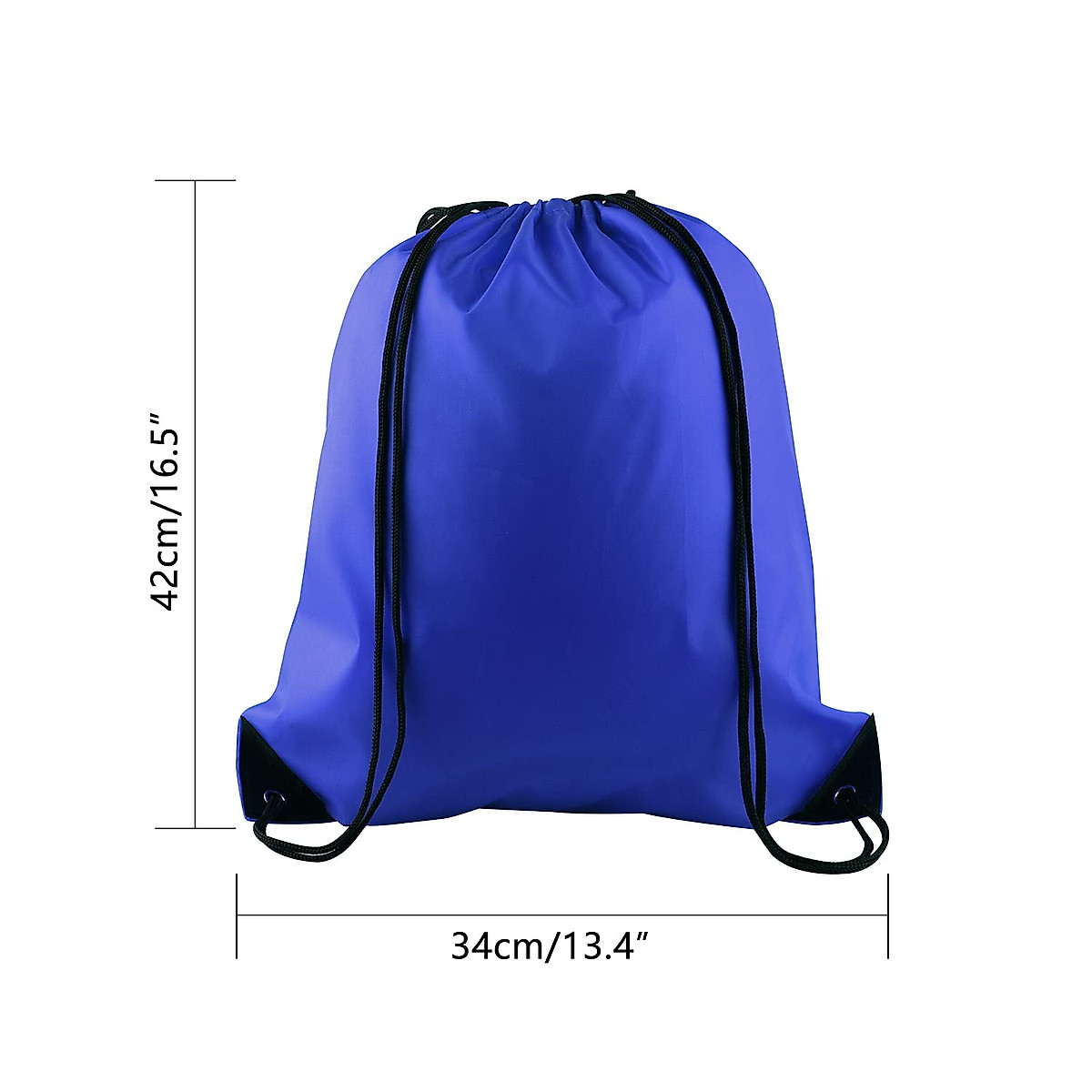 PLULON 25 Pcs Blue Drawstring Backpack Bags Bulk String Backpack Cinch Sack Pull Sport Gym Backpack Bags for Yoga Traveling Outdoor Sports