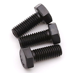 M8 x 20 mm (20 pcs) Hex Bolts Hex Screws, Black Oxide Finish Hexagon Head Bolts, 12.9 Grade Alloy Steel, Full Thread, Machine Thread