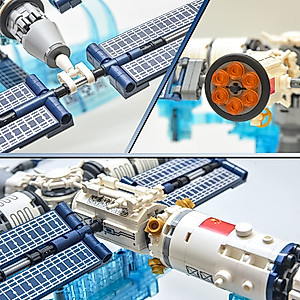 EDGKODK City International Space Station Building Toys, CNSA Tian Gong Universe Space Building Set Party Favors for Boys 8-14 (Compatible with Lego)