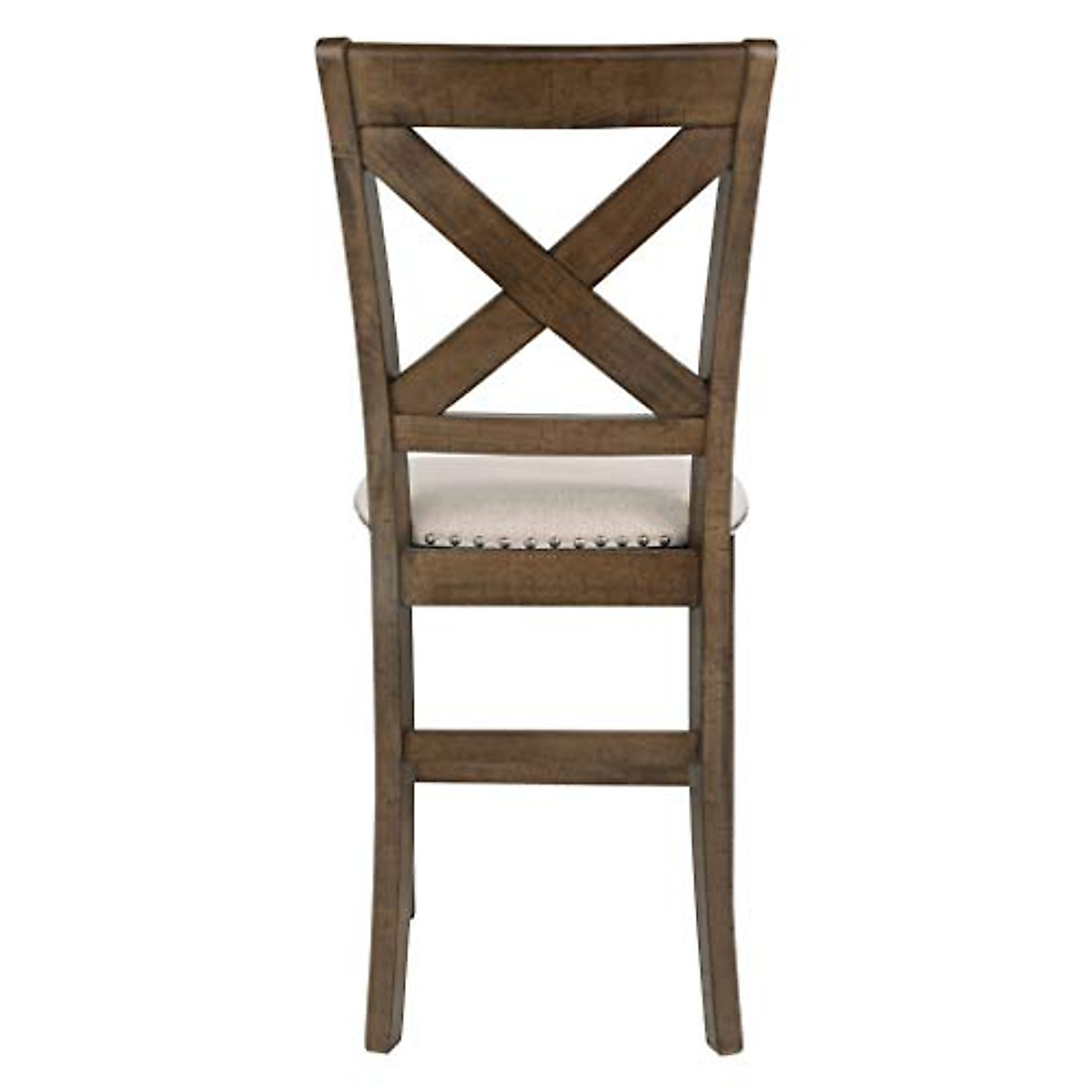 Signature Design by Ashley Moriville Rustic Farmhouse 24.5" Upholstered Barstool, 2 Count, Beige & Brown