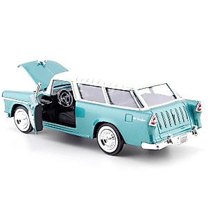 MOTORMAX 73248 1955 55 Chevy BEL AIR Nomad Wagon 1/24 DIECAST Green,#G14E6GE4R-GE 4-TEW6W206529