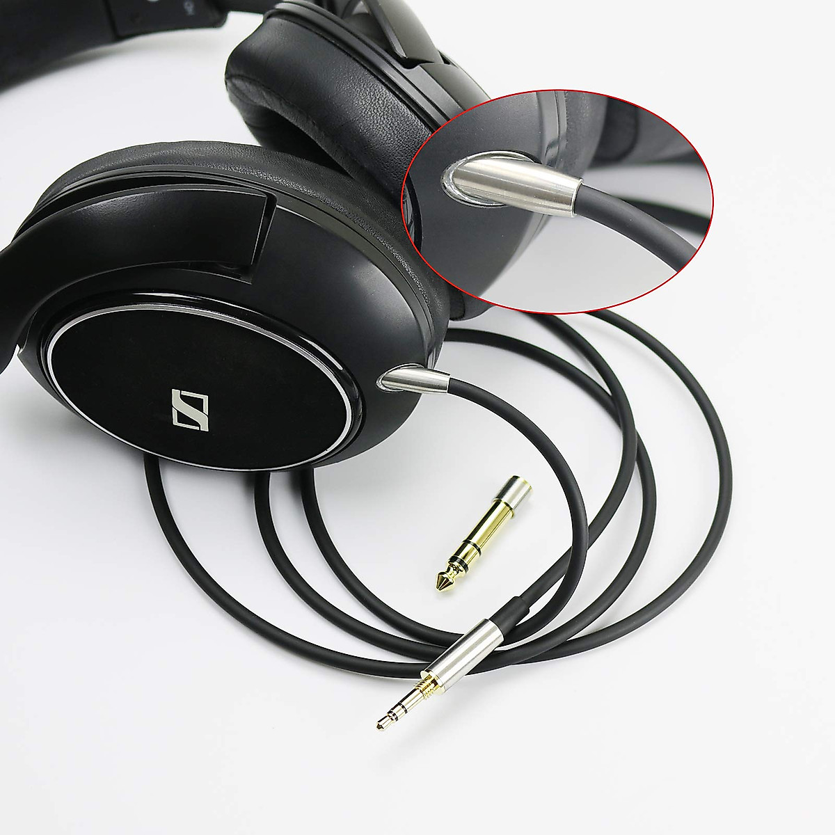 NewFantasia Replacement Audio Upgrade Cable Compatible with Sennheiser HD598, HD598Cs, HD560s, HD598SE, HD620S, HD400PRO, HD599, HD569, HD579 Headphones 1.2meters/4feet