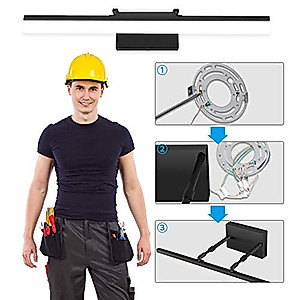 YHTlaeh Adjustable LED Bathroom Vanity Light Fixture Wall Cabinet 18W 24inch Matte Black Natural White Light 4000K for Makeup Bathroom Lighting Over Mirror (24in Non Dimmable)