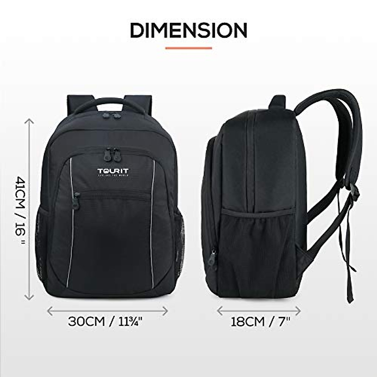 TOURIT Insulated Cooler Backpack Lightweight Backpack Cooler Bag Leak-Proof Backpack with Cooler for Men Women to Work, Picnics, Hiking, Camping, Beach, Park Day Trips, 25 Cans