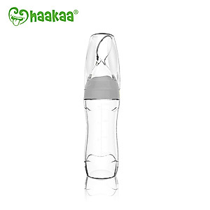 Haakaa Silicone Baby Food Feeding Spoon (Grey)